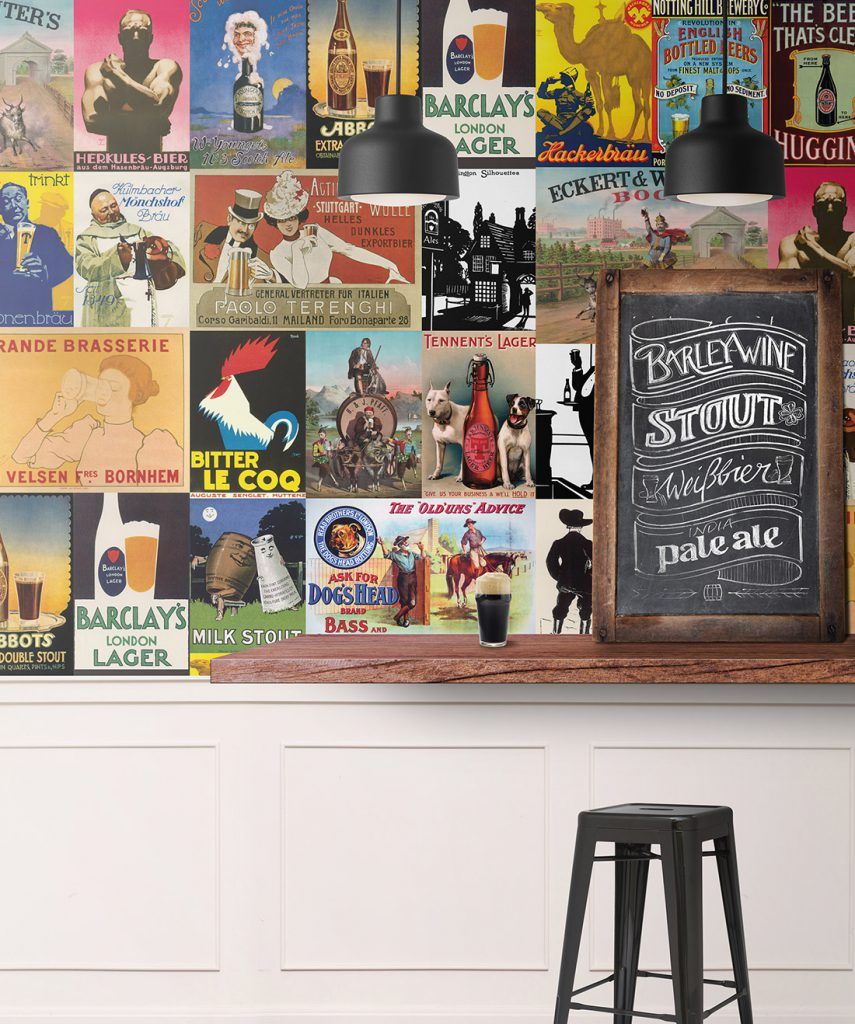 Ale House • Vintage Beer Themed Wallpaper • Milton & King