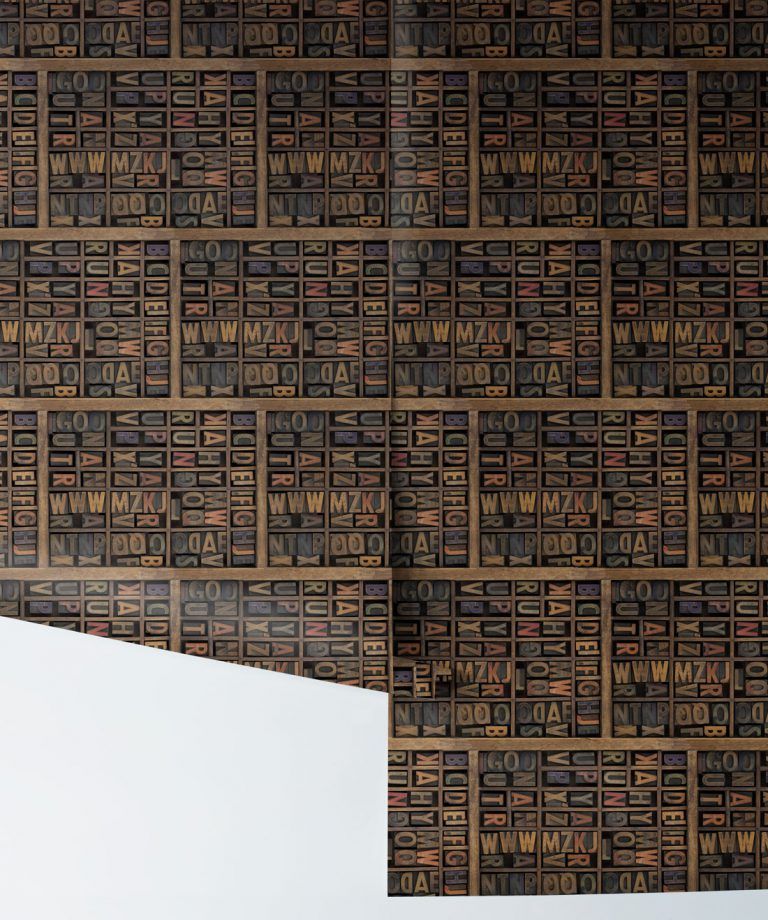 Letter Press Wallpaper • Contemporary Wallpaper • Milton & King