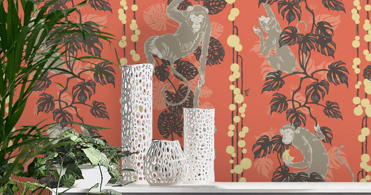 Orange Wallpaper America • Warmth & Personality • Milton & King