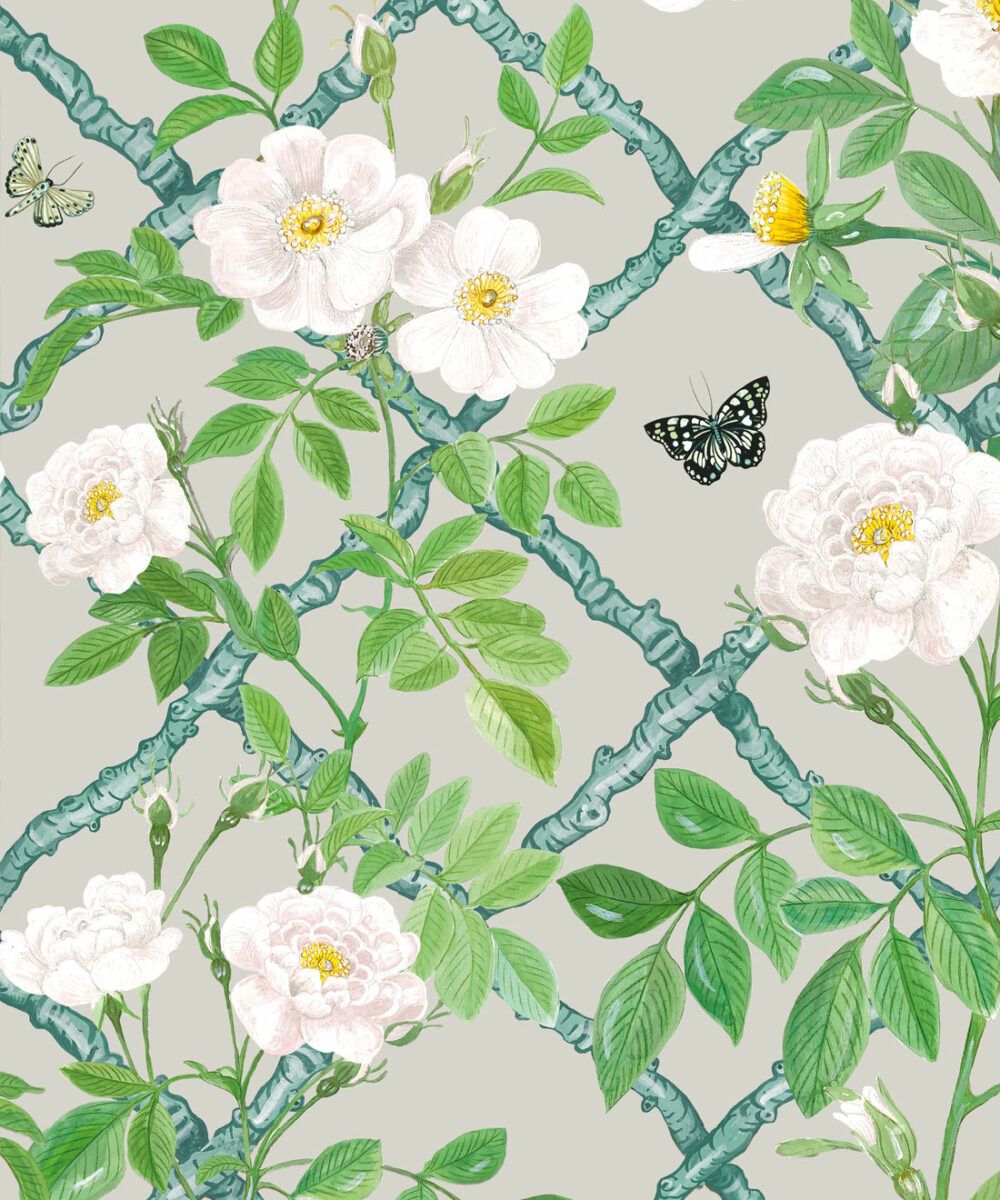 Treillage Wallpaper • Garden Floral Trellis • Milton & King