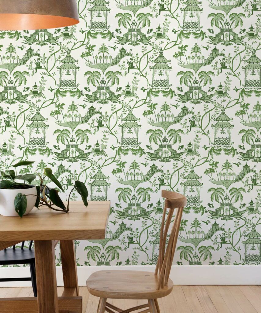 Mulberry Wallpaper • Modern Toile Design • Milton & King