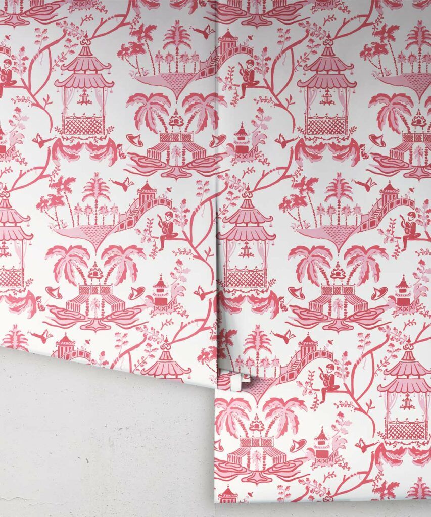 Mulberry Wallpaper • Modern Toile Design • Milton & King