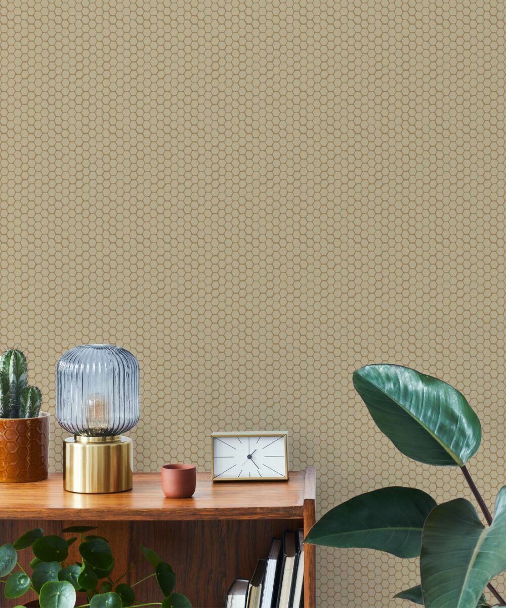 Honeycomb Geo • Geometric Bee Wallpaper • Milton & King