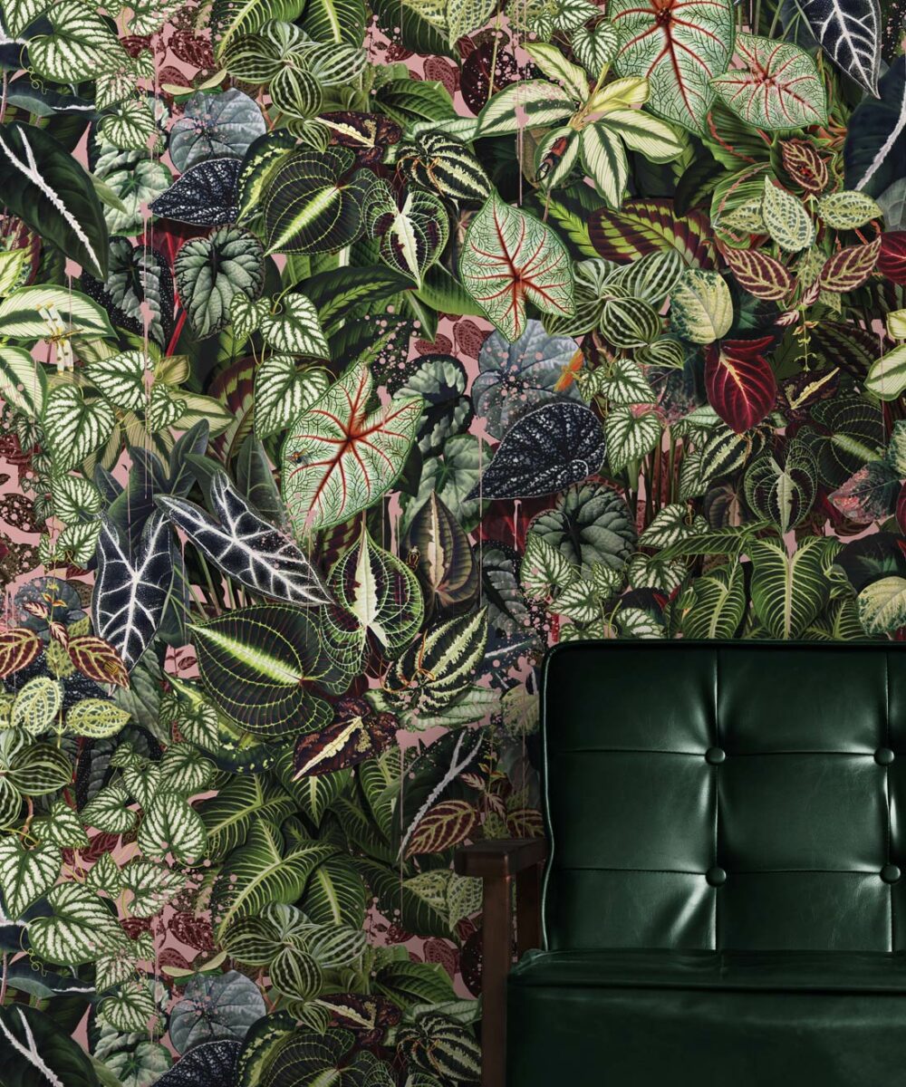 Verde Wallpaper • Maximalist Leaf Wallpaper • Milton & King