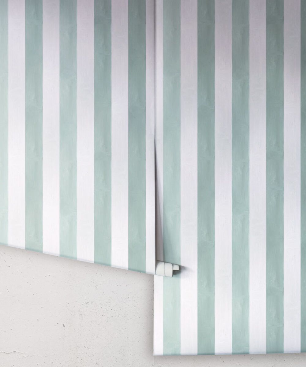 Fresco Stripe • Painted Striped Wallpaper • Milton & King