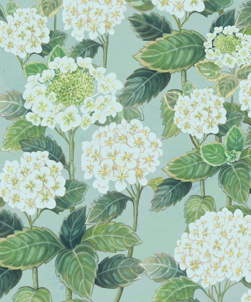 Hydrangea Garden Wallpaper • Gorgeous Florals • Milton & King