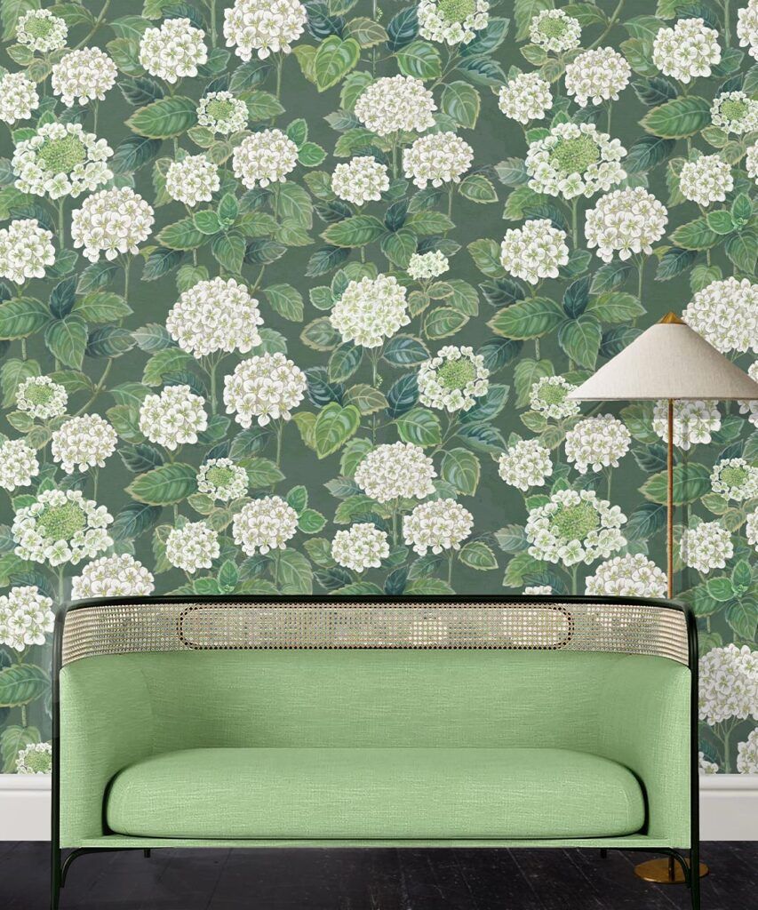 Hydrangea Garden Wallpaper • Gorgeous Florals • Milton & King
