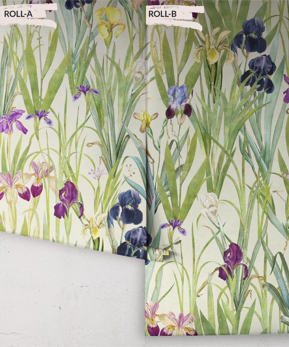 Iris Wallpaper • Floral Botanical Wallpaper • Milton & King USA