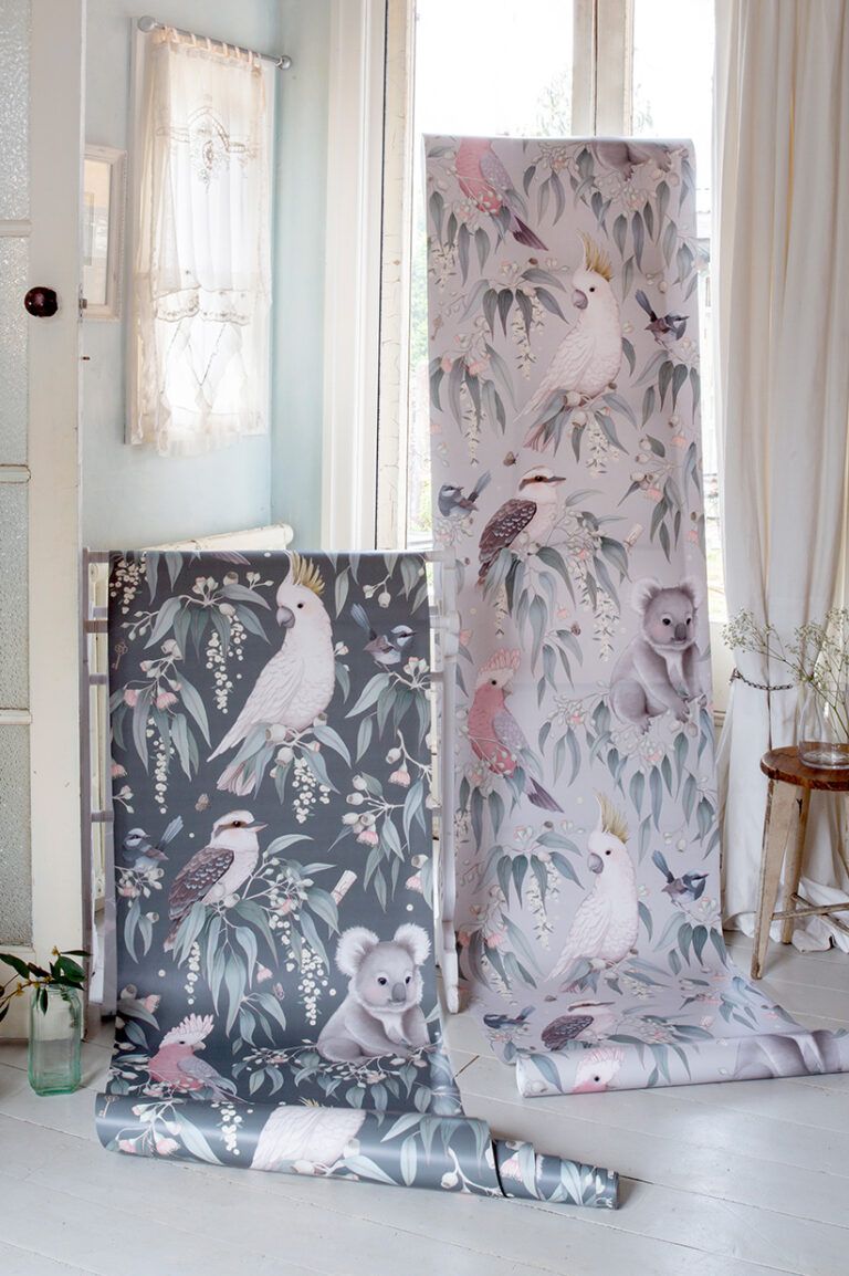 Bush Babies Wallpaper • Koalas & Birds Design • Milton & King