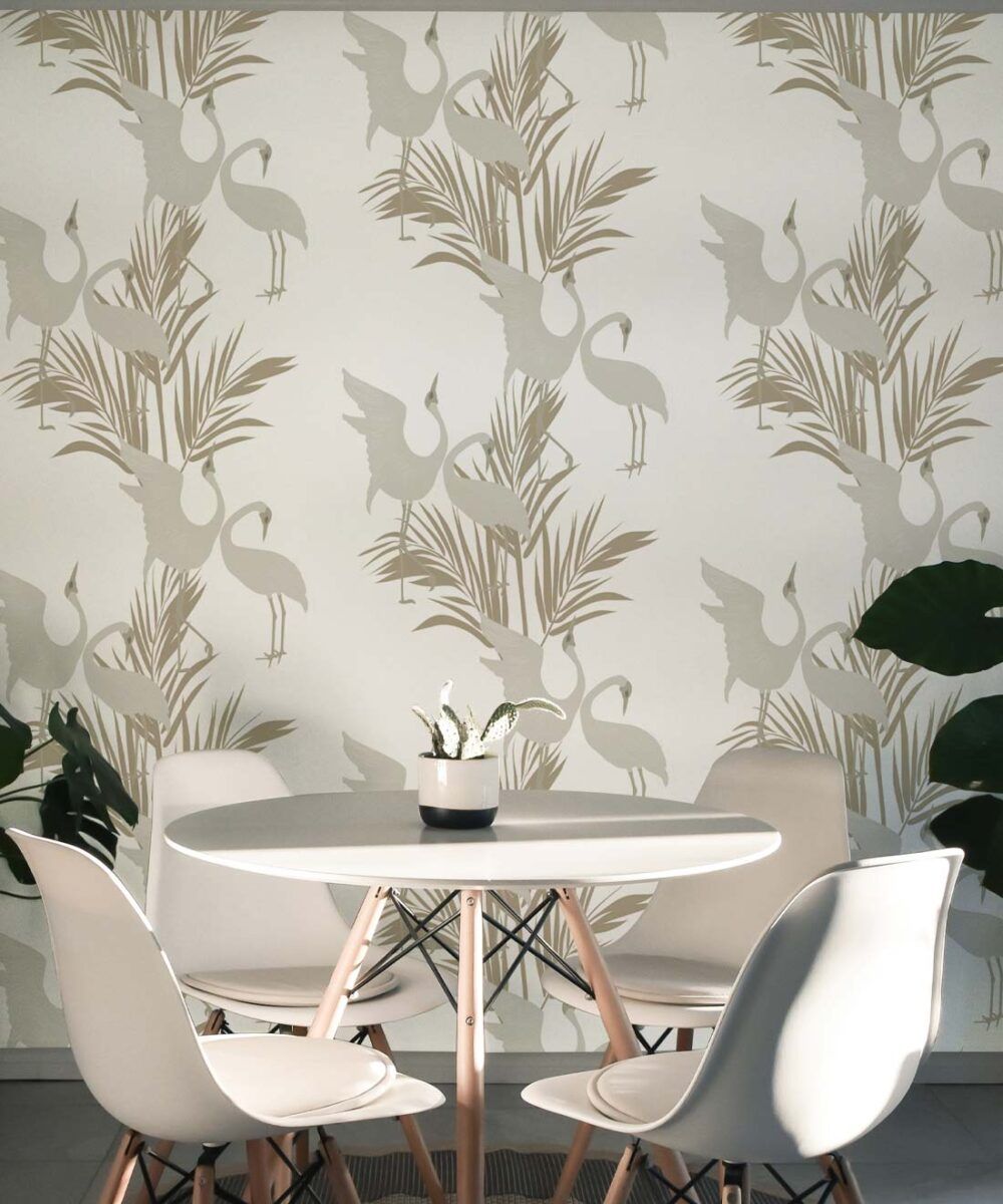 Dancing Brolgas Wallpaper • Bird wallpaper • Milton & King USA