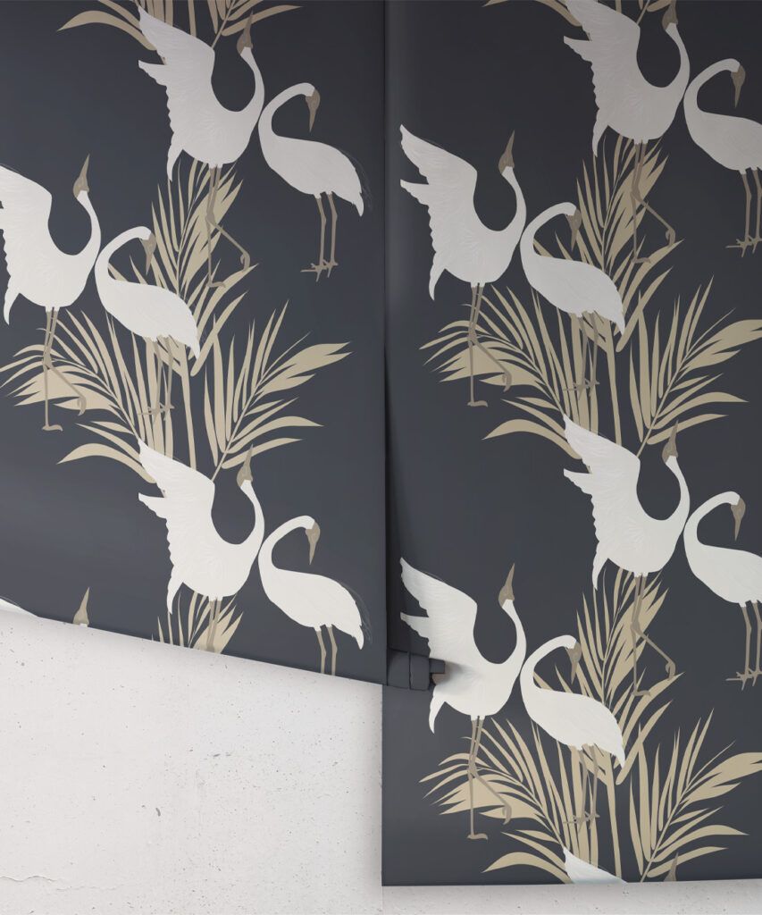 Dancing Brolgas Wallpaper • Bird wallpaper • Milton & King USA