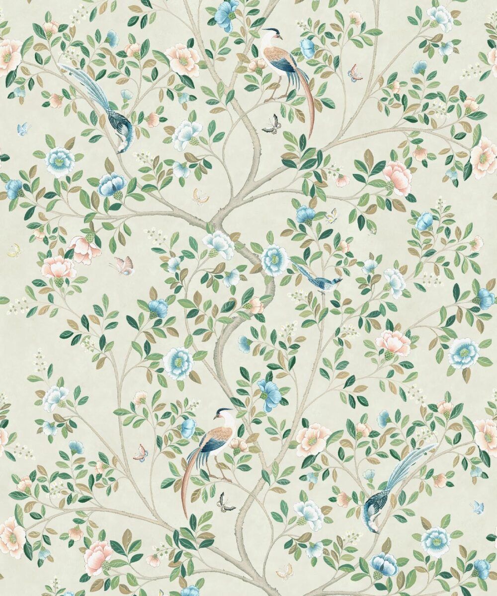 Camellia Tree Mural • Chinoiserie Wallpaper • Milton & King USA