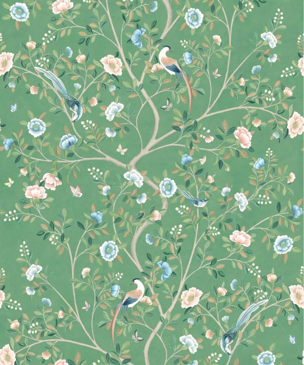 Camellia Tree Mural • Chinoiserie Wallpaper • Milton & King USA