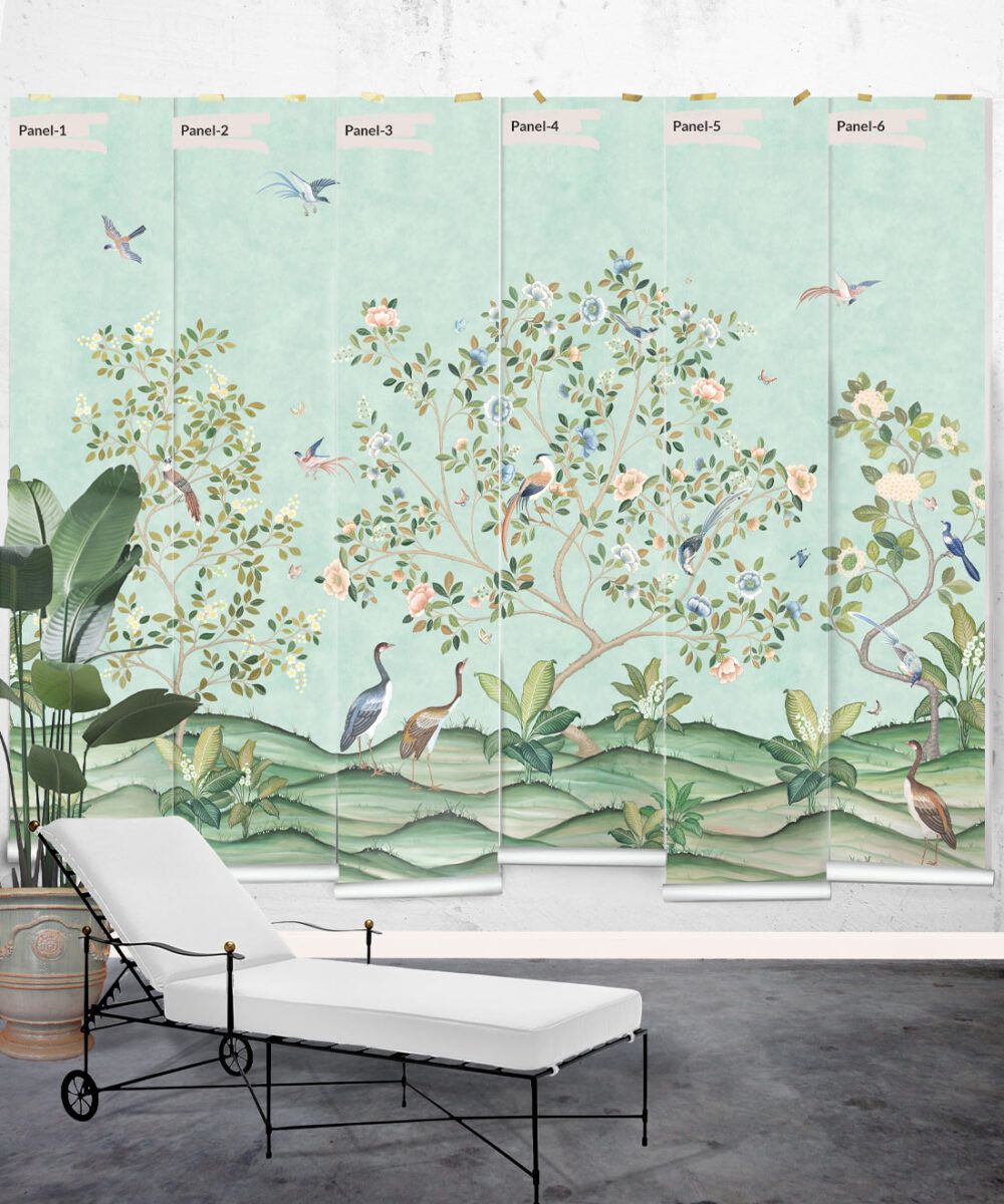 Spring Landscape Mural • Botanical Mural • Milton & King USA