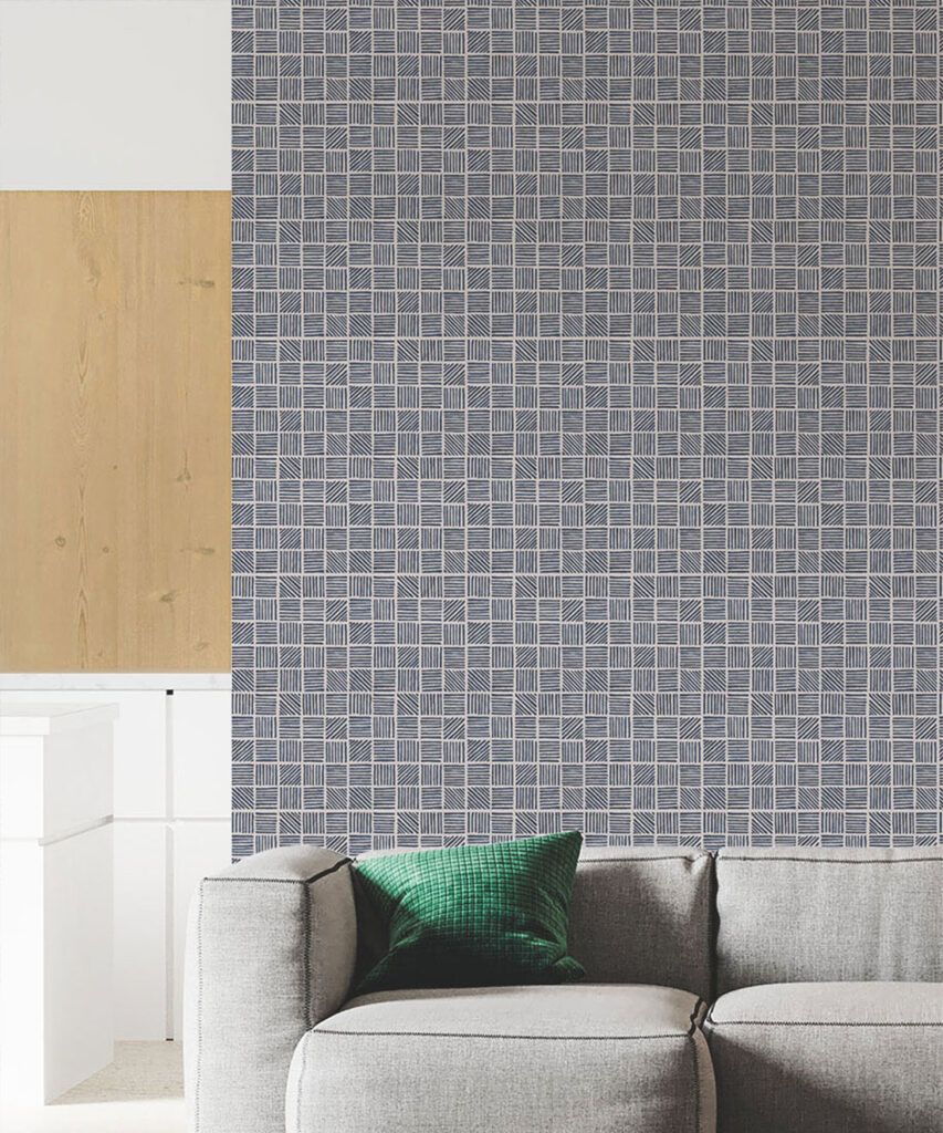 Lignes Deux Wallpaper • Weave Pattern • Milton & King USA
