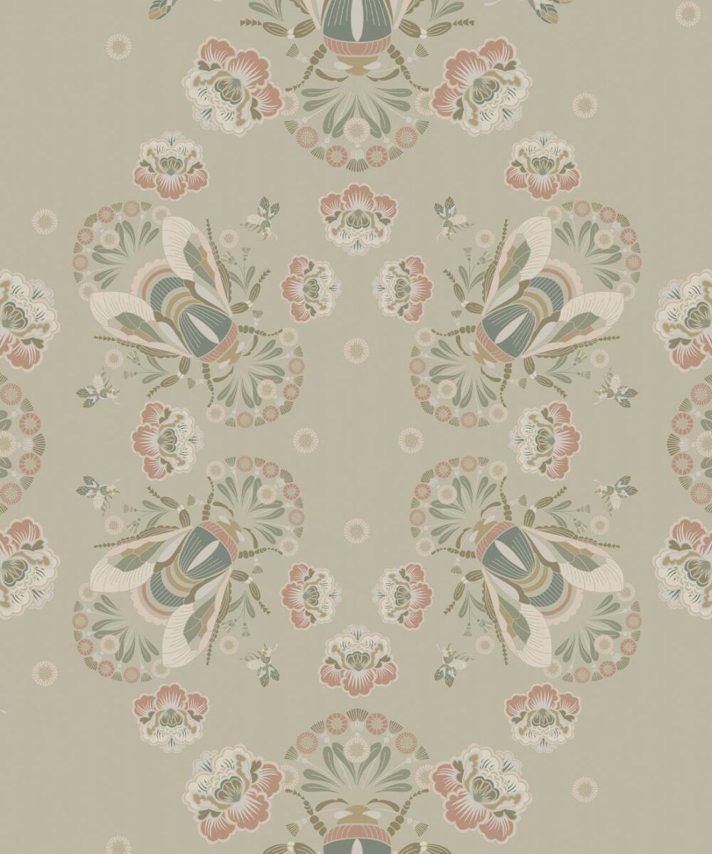 Bees Lace Wallpaper • Insect Design • Milton & King USA