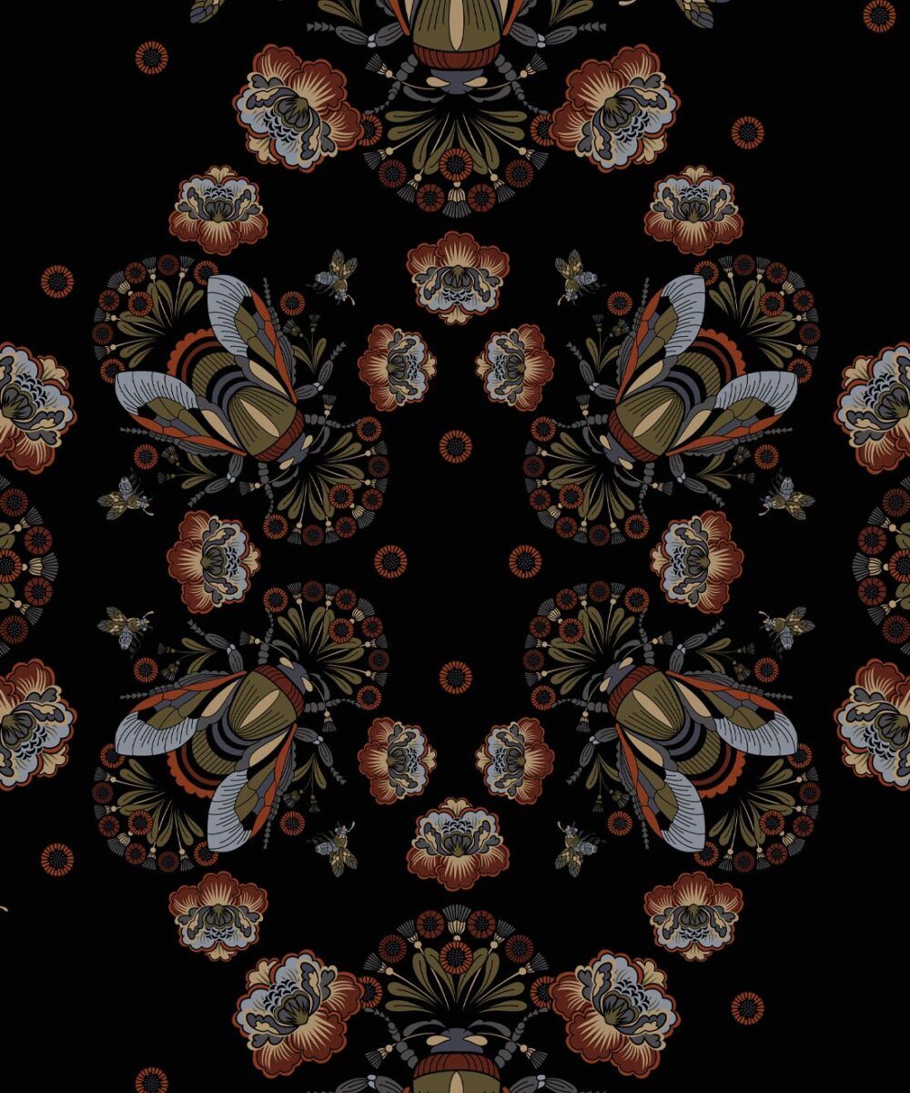 Bees Lace Wallpaper • Insect Design • Milton & King USA