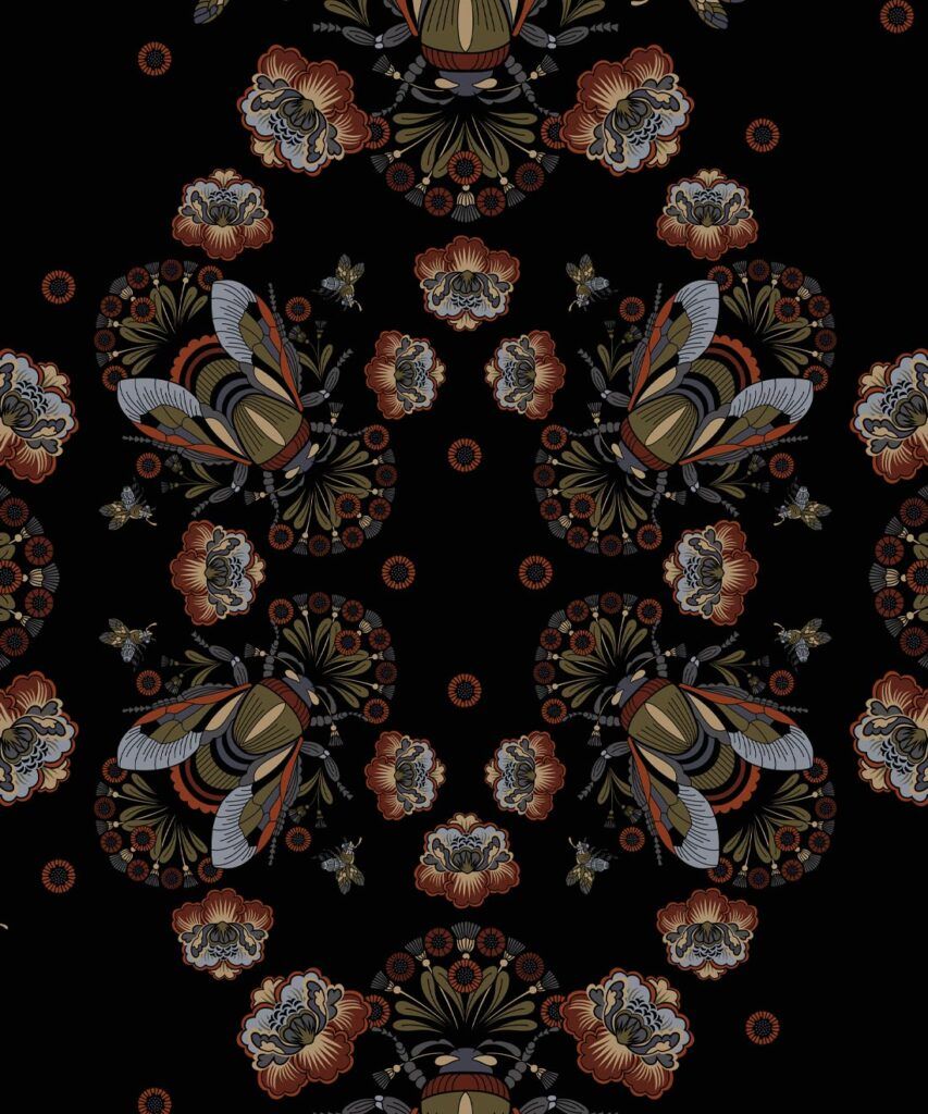 Bees Lace Wallpaper • Insect Design • Milton & King USA