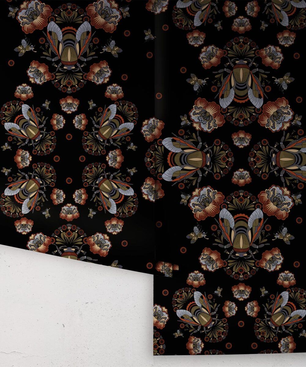 Bees Lace Wallpaper • Insect Design • Milton & King USA