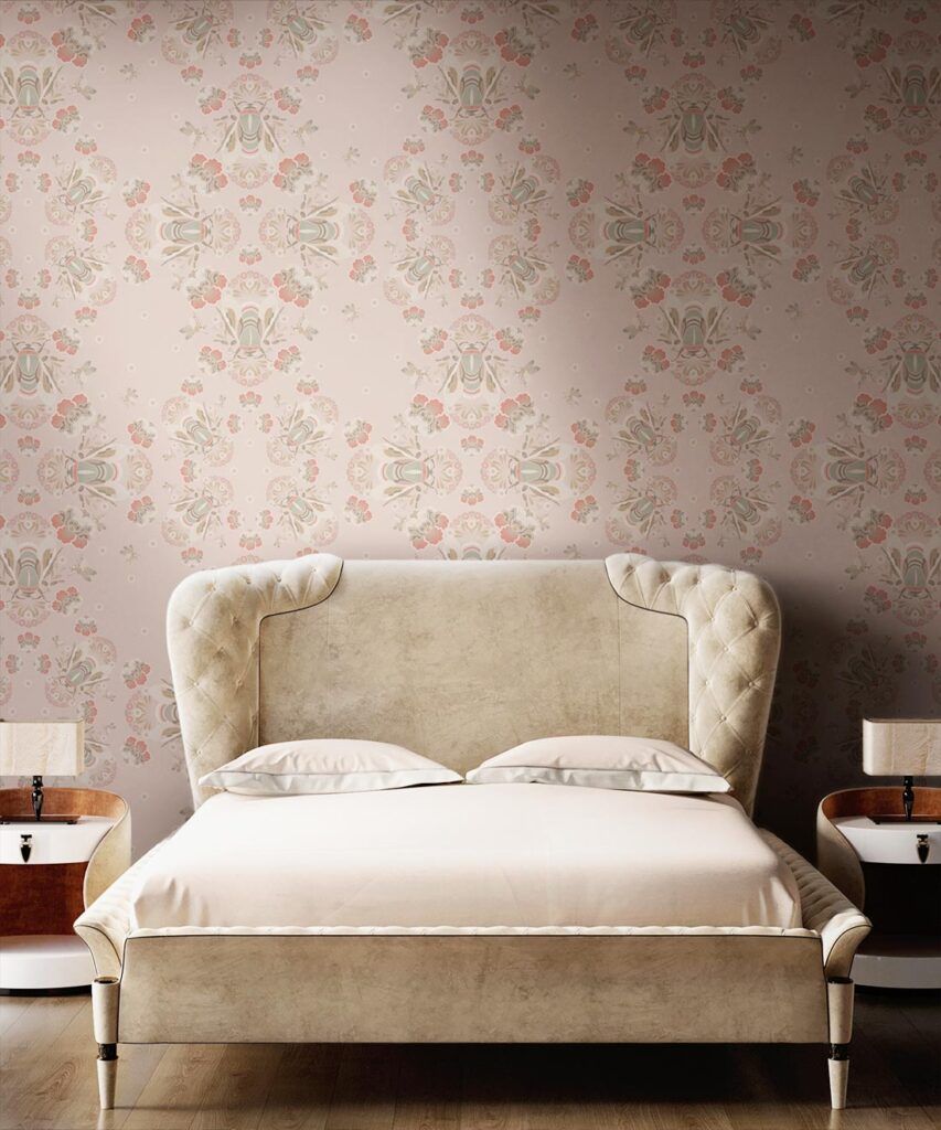 Bees Lace Wallpaper • Insect Design • Milton & King USA