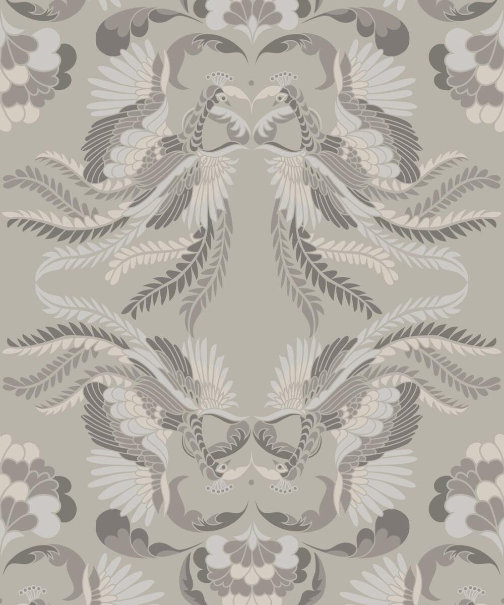 Prancing Peacocks Wallpaper • Playful Birds • Milton & King USA