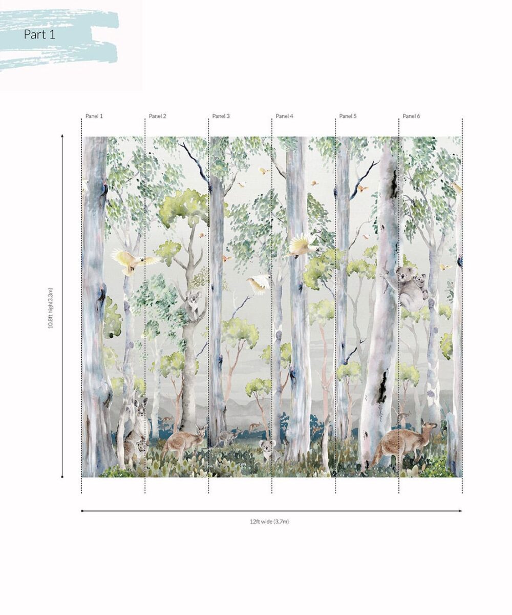 Native Bushlands Mural • Australian Landscape • Milton & King USA