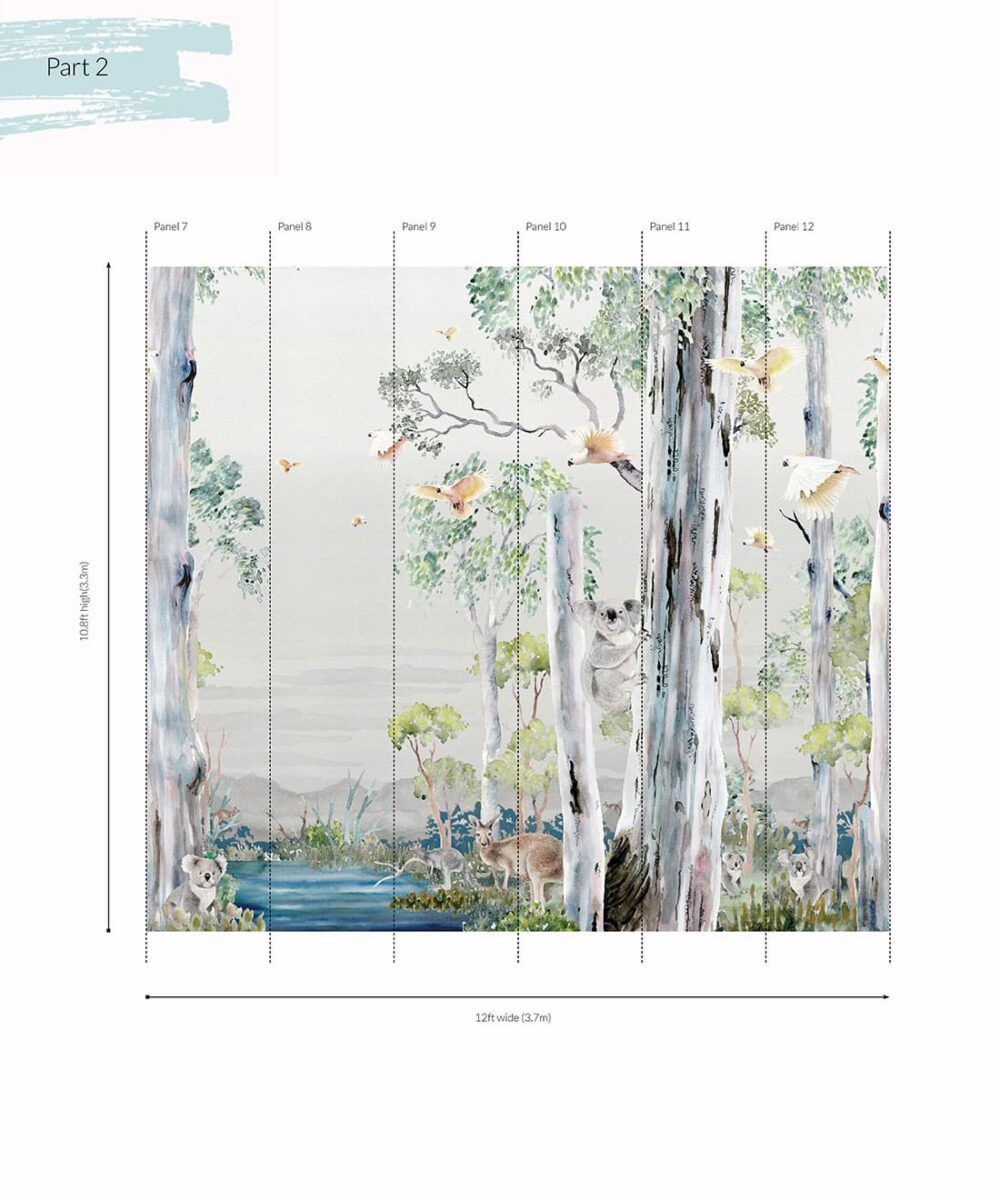 Native Bushlands Mural • Australian Landscape • Milton & King USA
