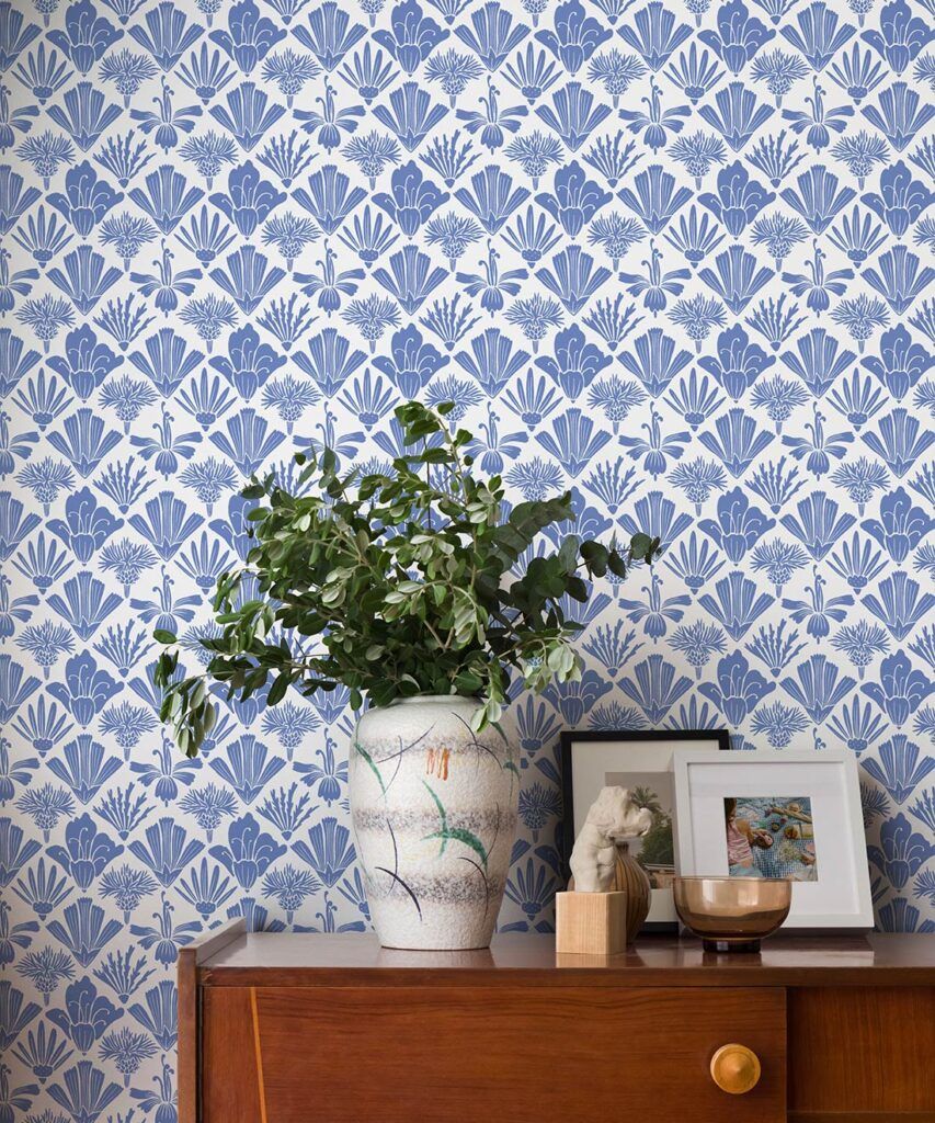 Fanned Flowers Wallpaper• Floral Wallpaper • Milton & King USA