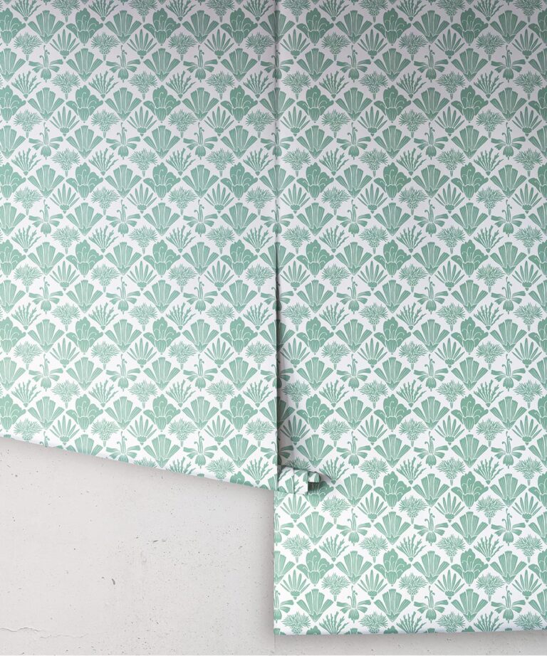 Fanned Flowers Wallpaper• Floral Wallpaper • Milton & King USA