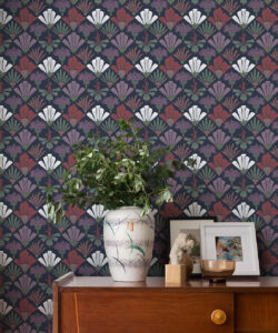 Fanned Flowers Wallpaper• Floral Wallpaper • Milton & King USA