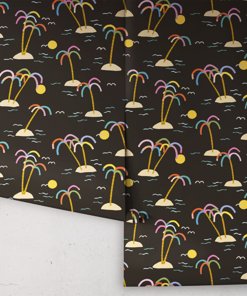 Happy Like A Holiday Wallpaper • Palm Trees • Milton & King USA