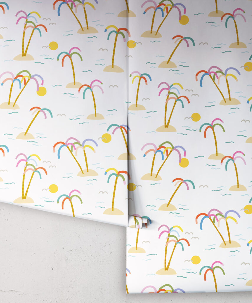 Happy Like A Holiday Wallpaper • Palm Trees • Milton & King USA