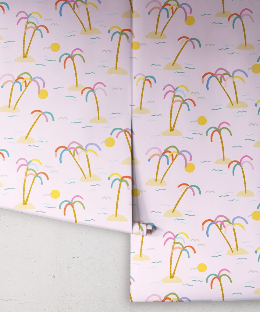 Happy Like A Holiday Wallpaper • Palm Trees • Milton & King USA