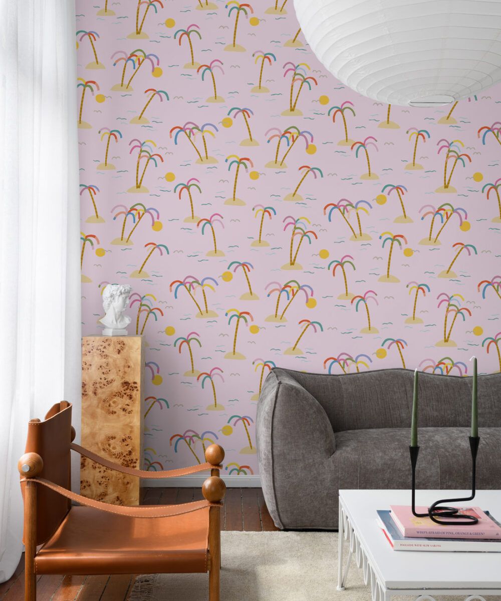 Happy Like A Holiday Wallpaper • Palm Trees • Milton & King USA