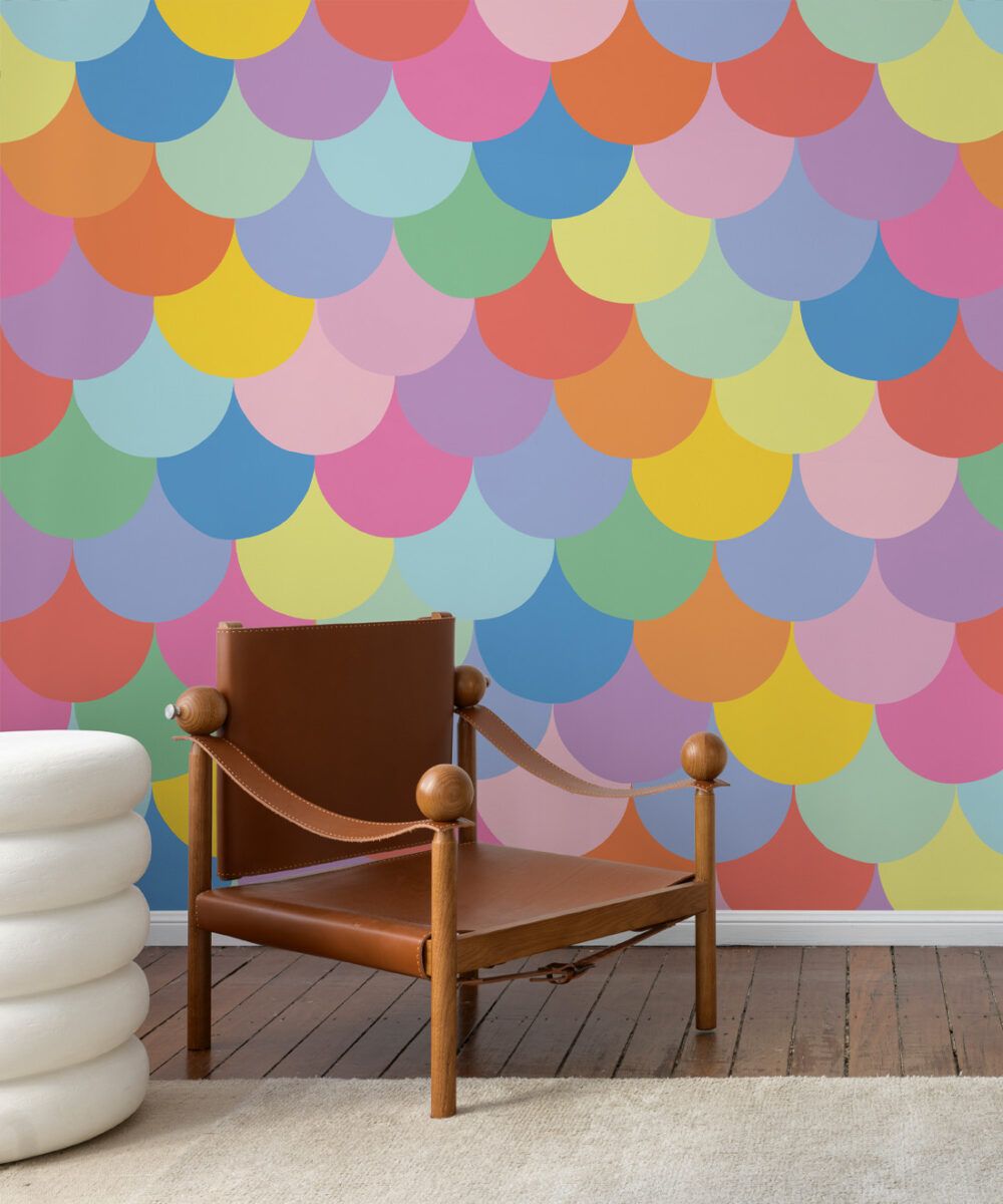 Happy Scales Mural • Animal Scales Wallpaper • Milton & King USA