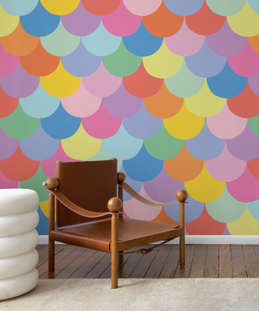 Happy Scales Mural • Animal Scales Wallpaper • Milton & King USA