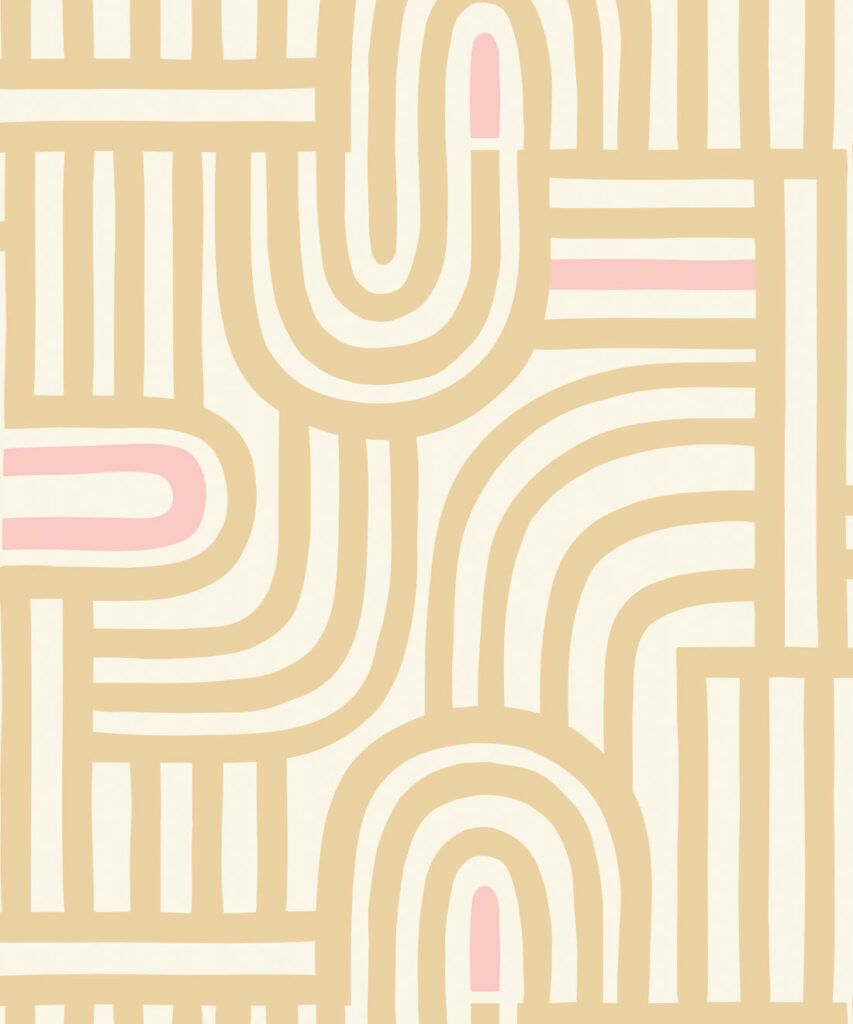 Maze Wallpaper • Arches & Rainbows • Milton & King USA