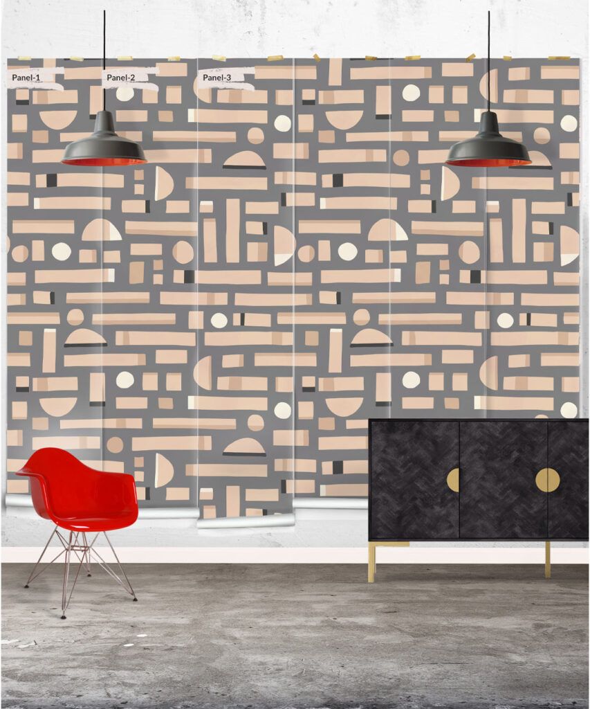 Shape Play Mural • Fun Geometric Wallpaper • Milton & King USA