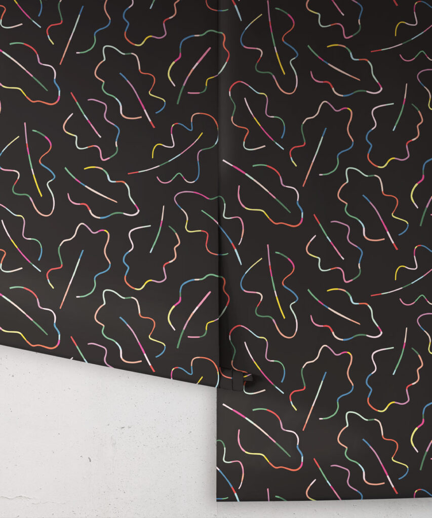 Spring Leaves Wallpaper • Neon Leaf Print • Milton & King USA