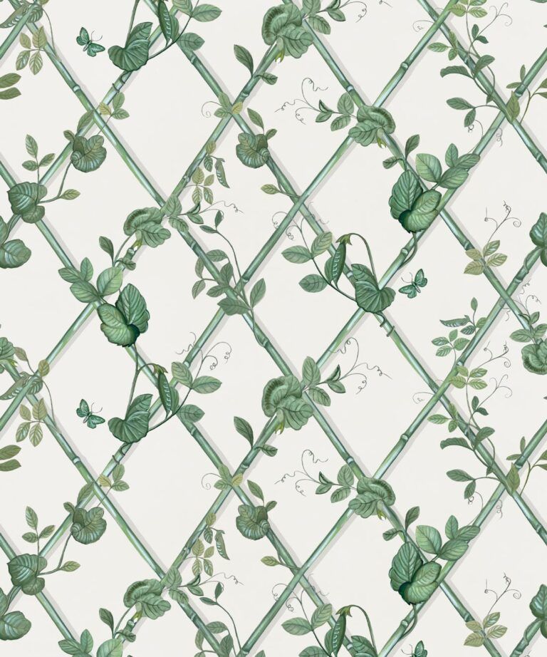 Petite Ivy Wallpaper • Climbing Ivy Trellis Design • Milton & King US