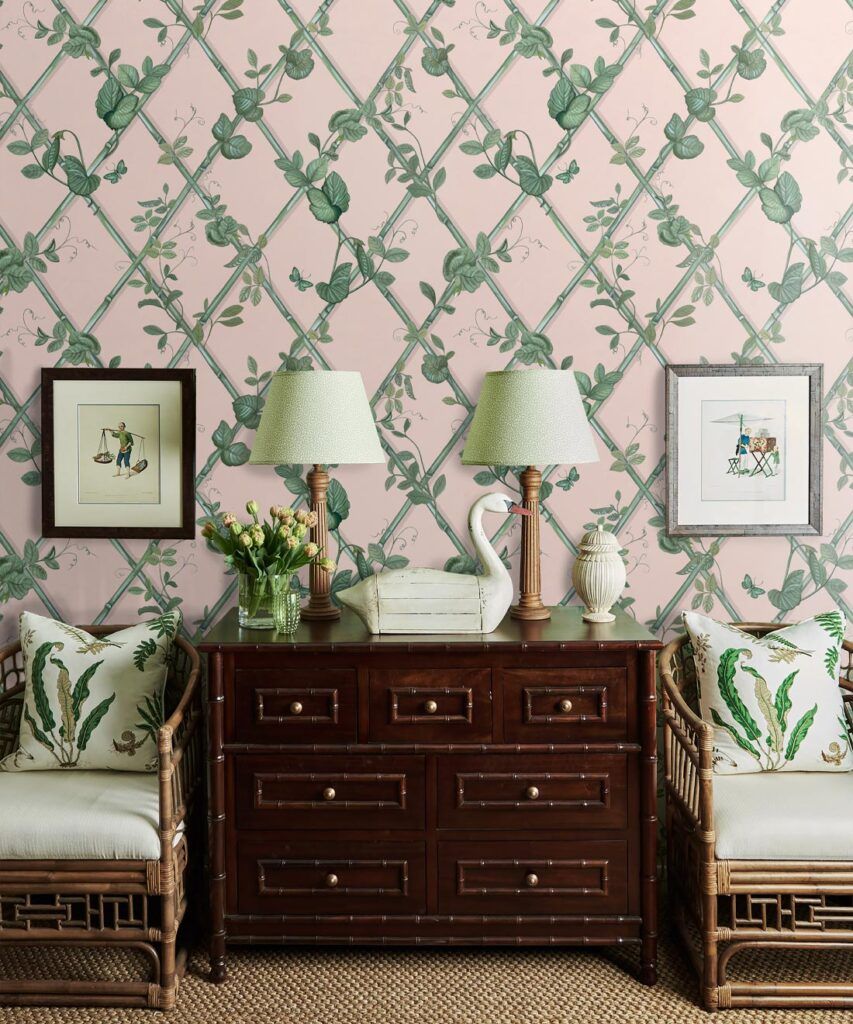 Grande Ivy Wallpaper • Ivy Trellis Design • Milton & King US