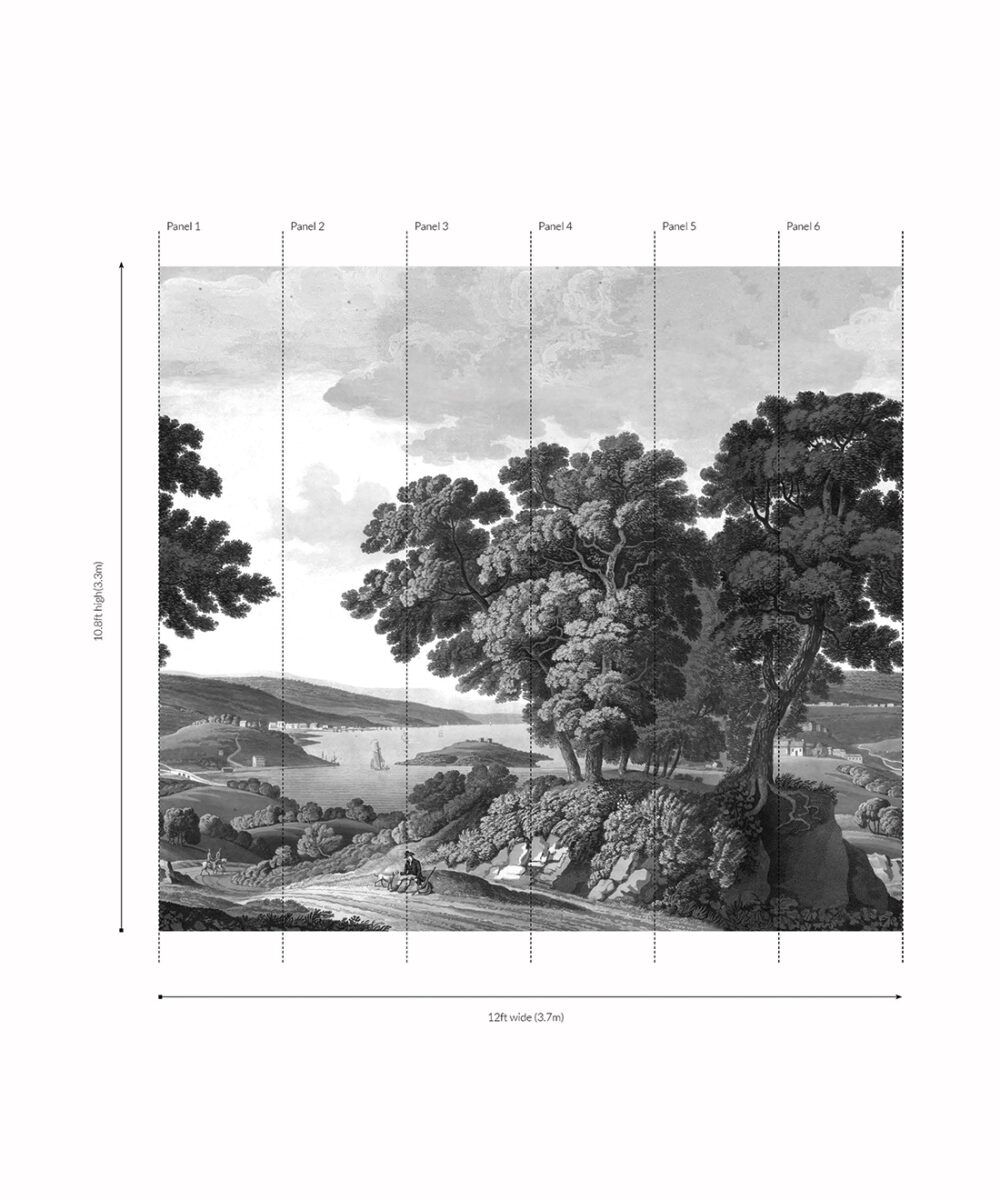 English Landscape Mural • Countryside Scene • Milton & King USA