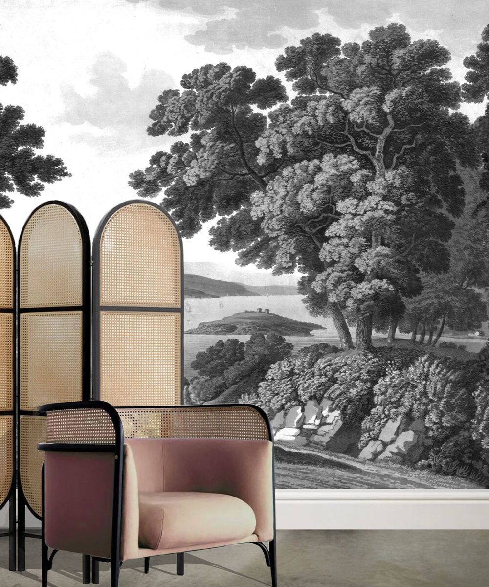 English Landscape Mural • Countryside Scene • Milton & King USA