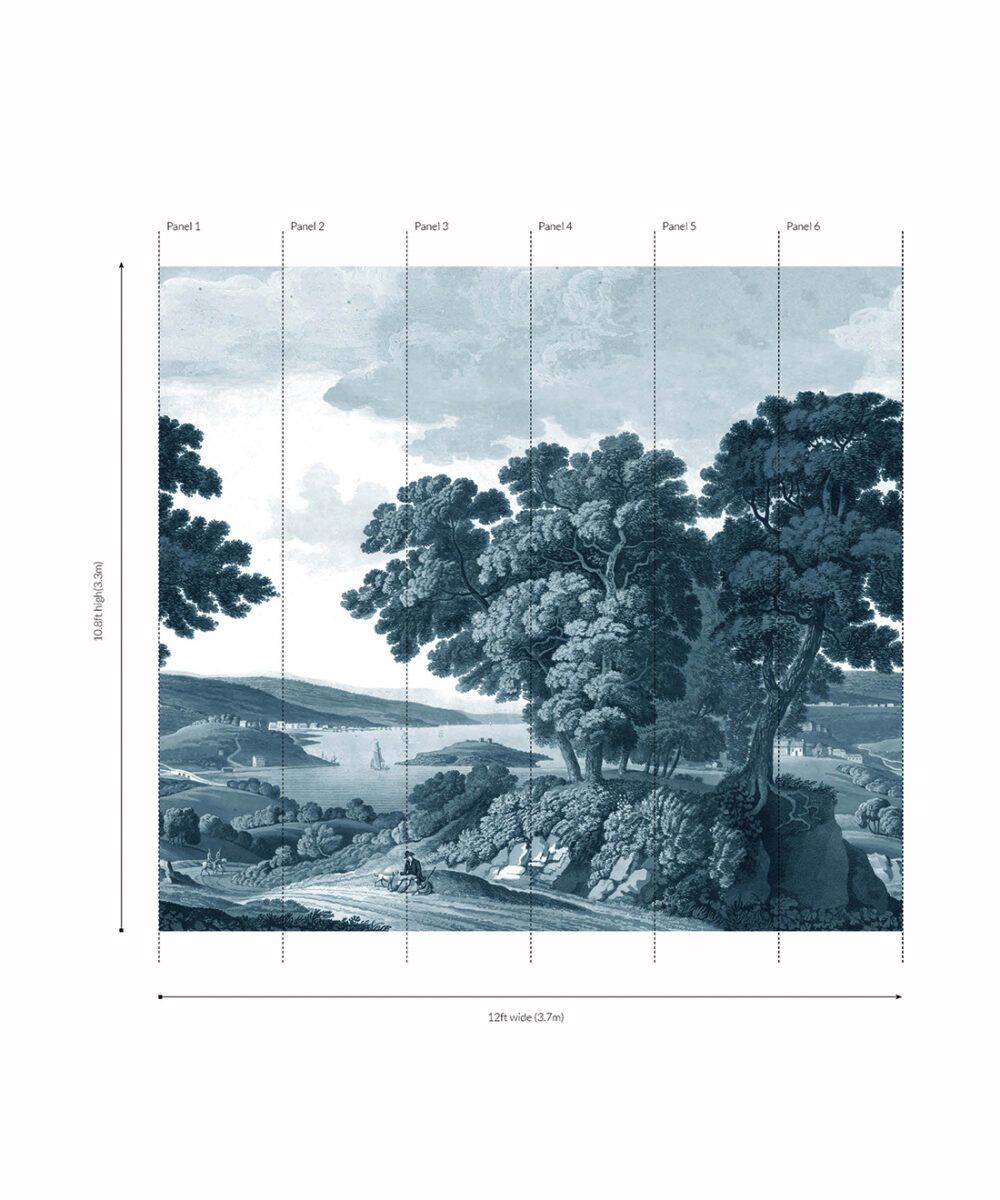English Landscape Mural • Countryside Scene • Milton & King USA