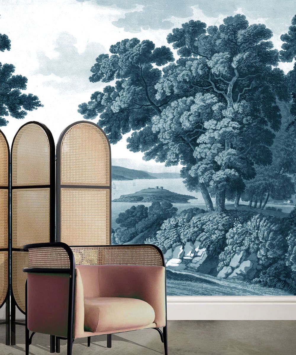 English Landscape Mural • Countryside Scene • Milton & King USA