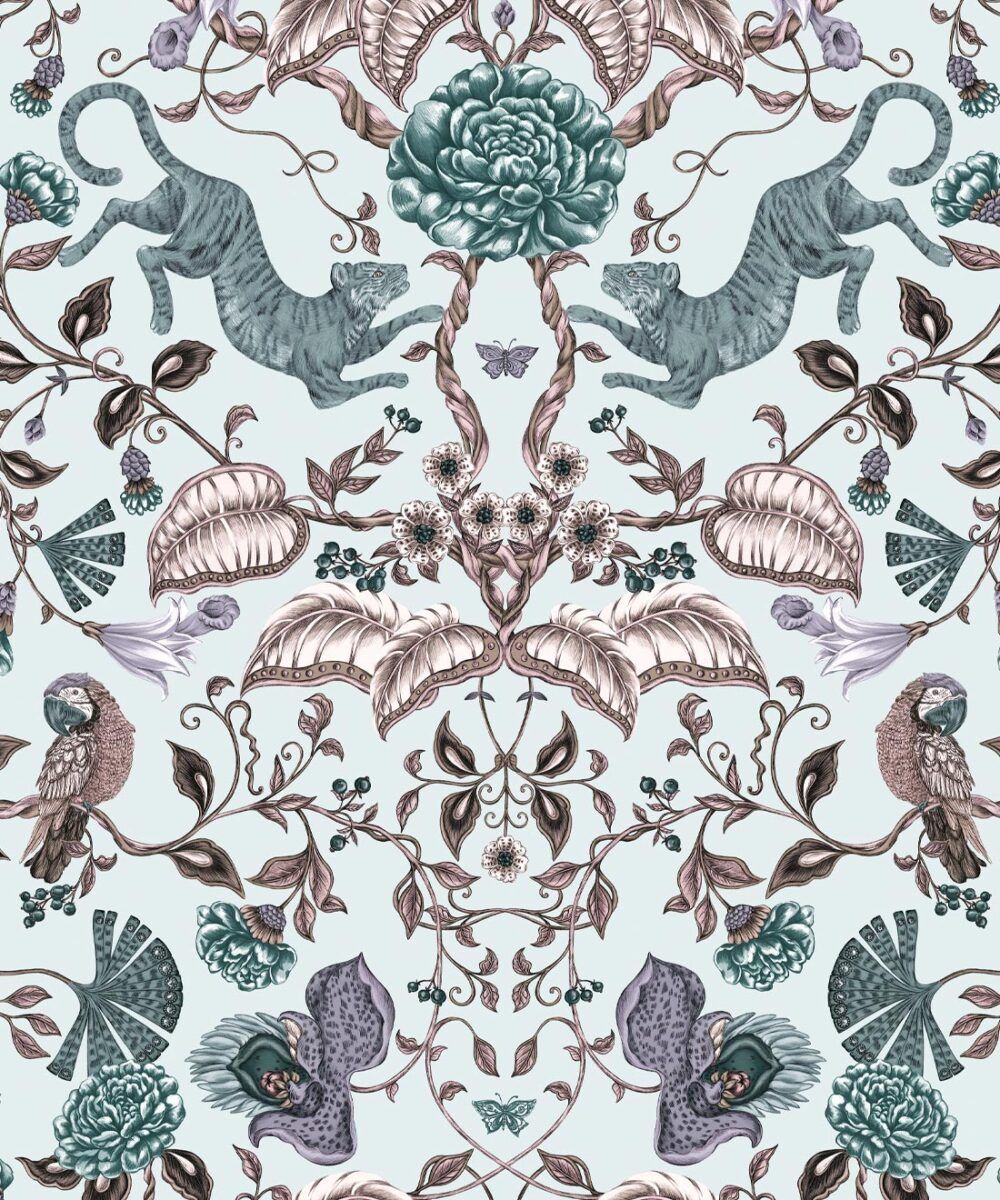 Playful Tiger Wallpaper • Detailed Jungle Wallpaper • Milton & King USA