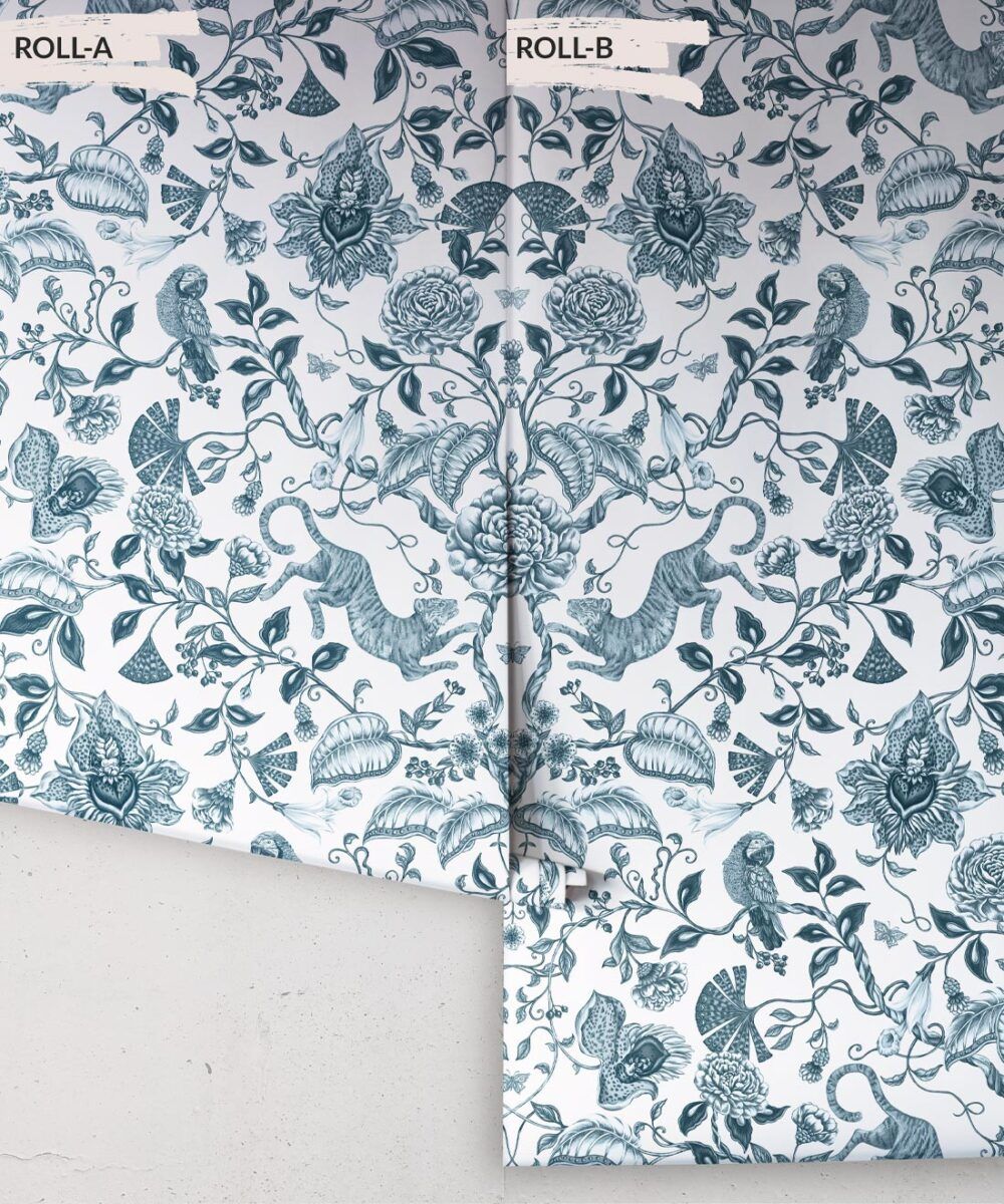 Playful Tiger Wallpaper • Detailed Jungle Wallpaper • Milton & King USA