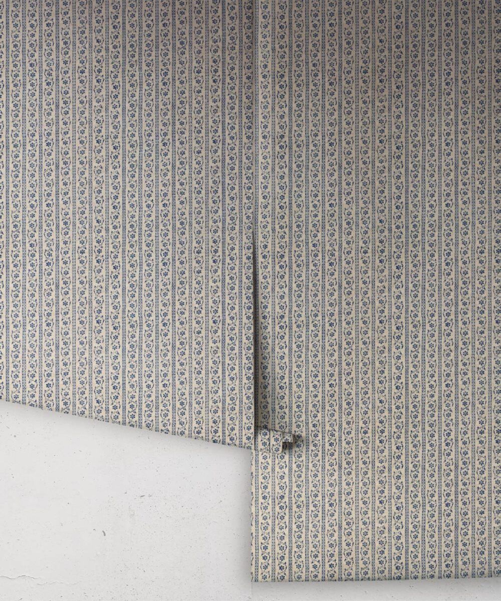 Daisy Chain Wallpaper • Floral Stripe Wallpaper • Milton & King USA