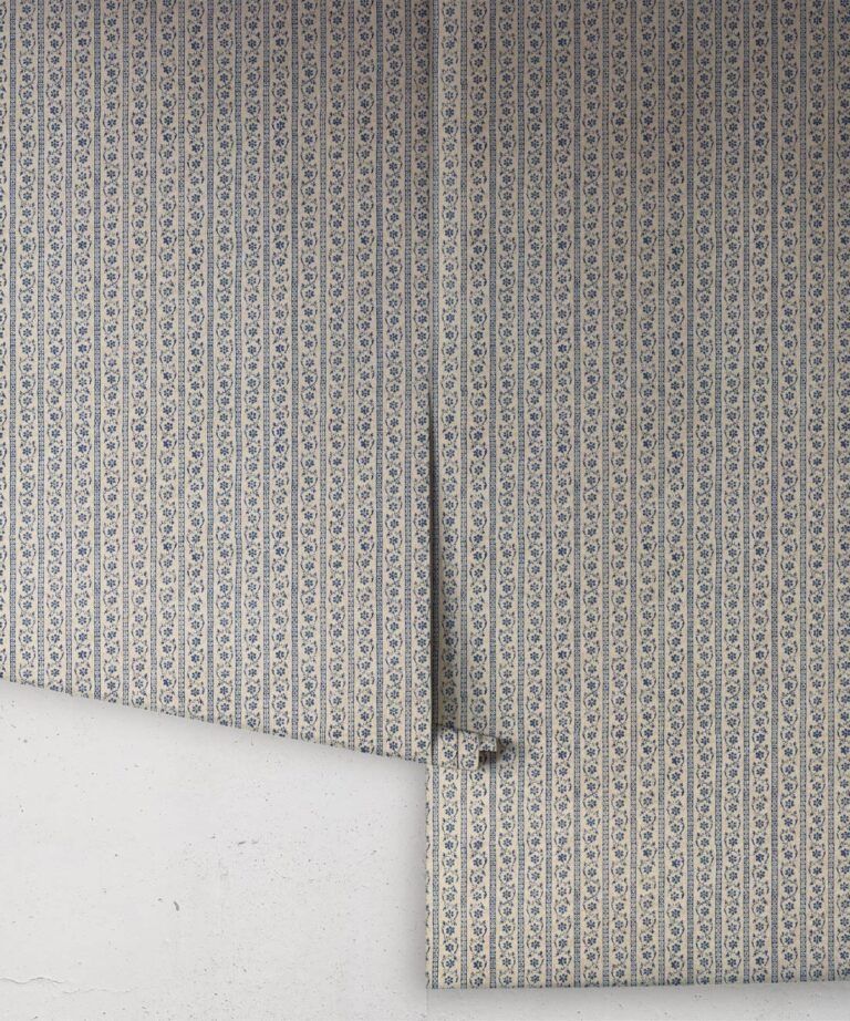 Daisy Chain Wallpaper • Floral Stripe Wallpaper • Milton & King USA