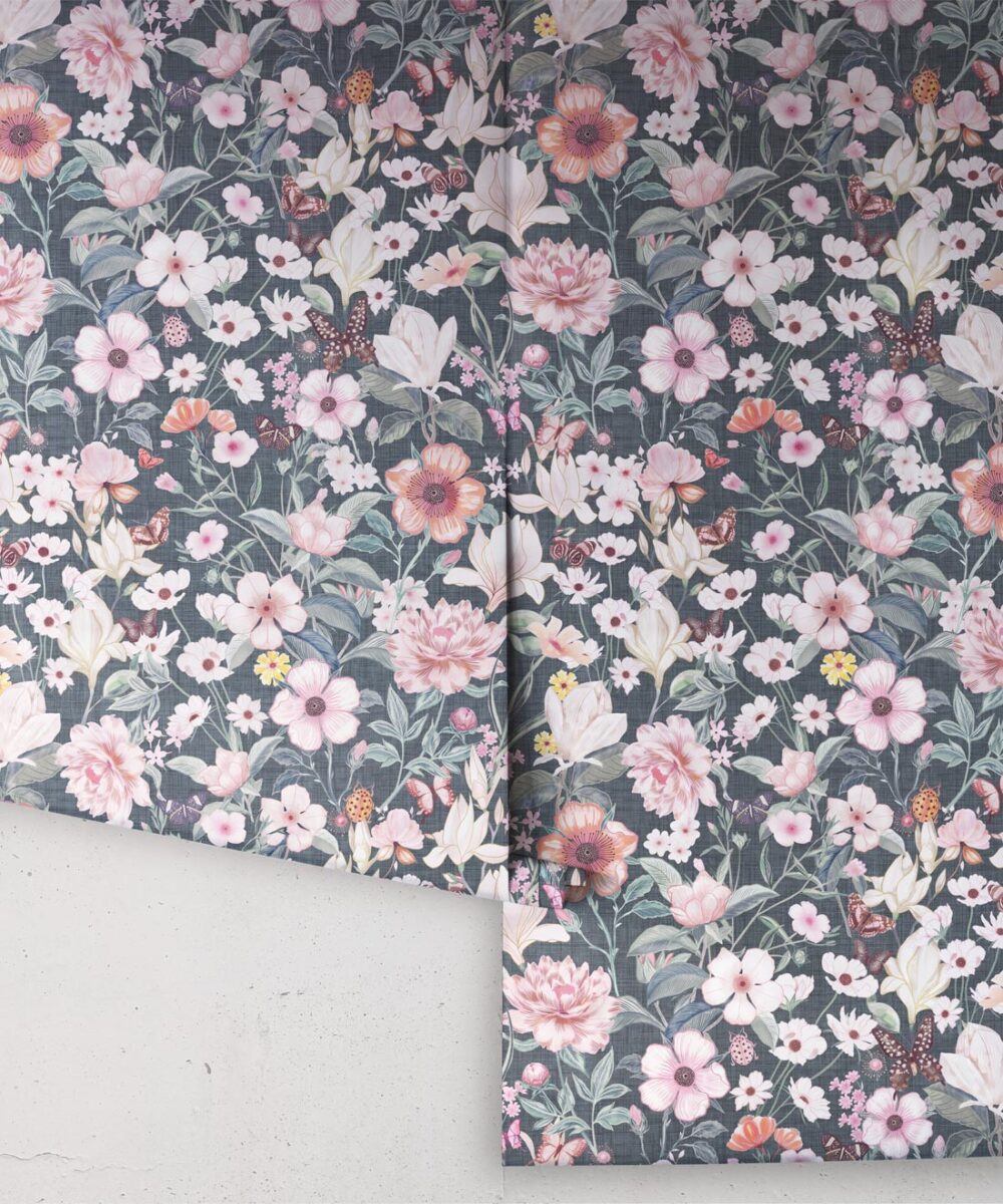 Barney Vintage Wallpaper • Antique Floral • Milton & King USA